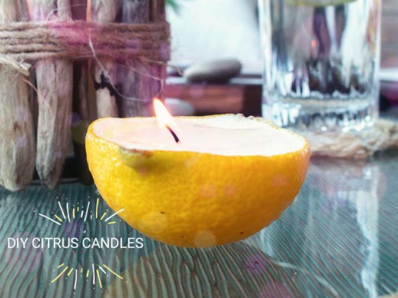 DIY CITRUS CANDLES - Tuetego