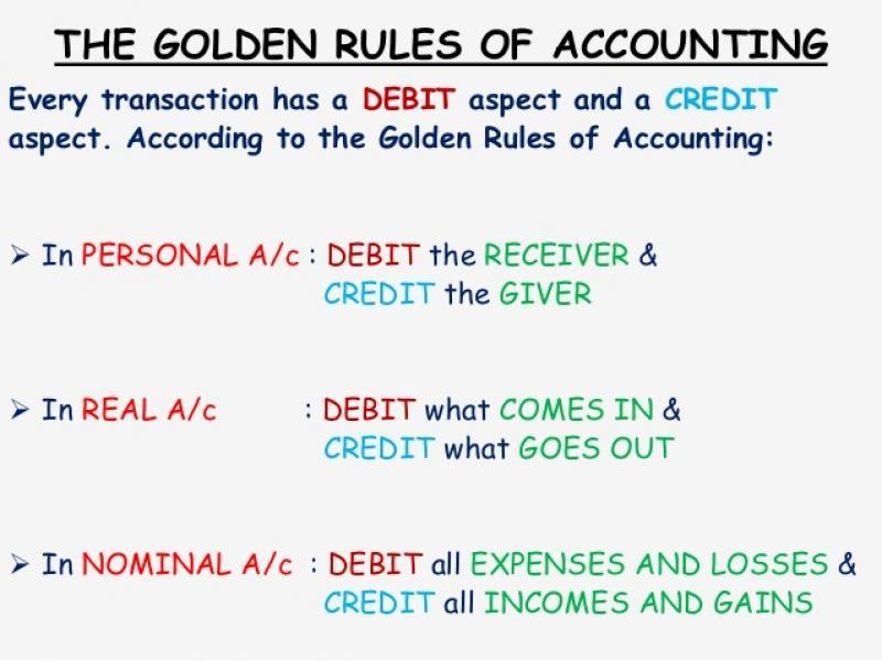 Golden rules of Accounting to pass journal entries. - Tuetego