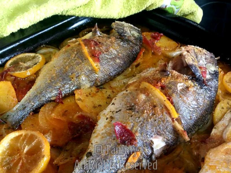 Baked Golden fish - Tuetego